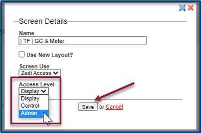 Restricting Read/Write Access on Live Data Screens / Zedi Knowledge Base / Zedi Access